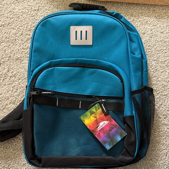 Bags | Teal Backpack With Front Pocket | Poshmark